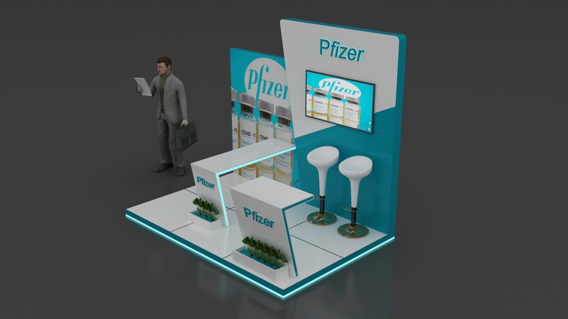 Free 3x2 Medical Booth Idea 3D - TurboSquid 2234212