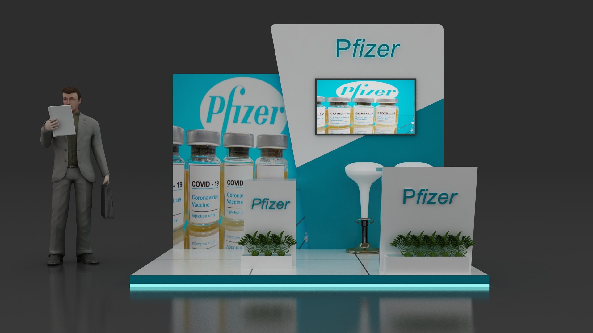 Free 3x2 Medical Booth Idea 3D - TurboSquid 2234212