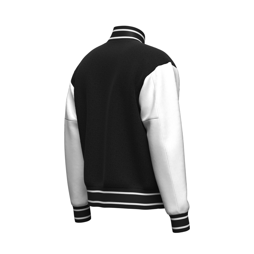 3D Varsity Jacket Model - TurboSquid 1819806
