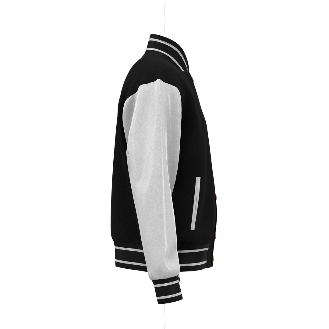 3D Varsity Jacket Model - TurboSquid 1819806