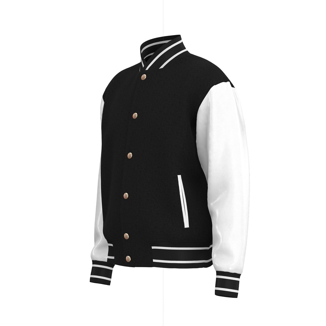 3D Varsity Jacket Model - TurboSquid 1819806