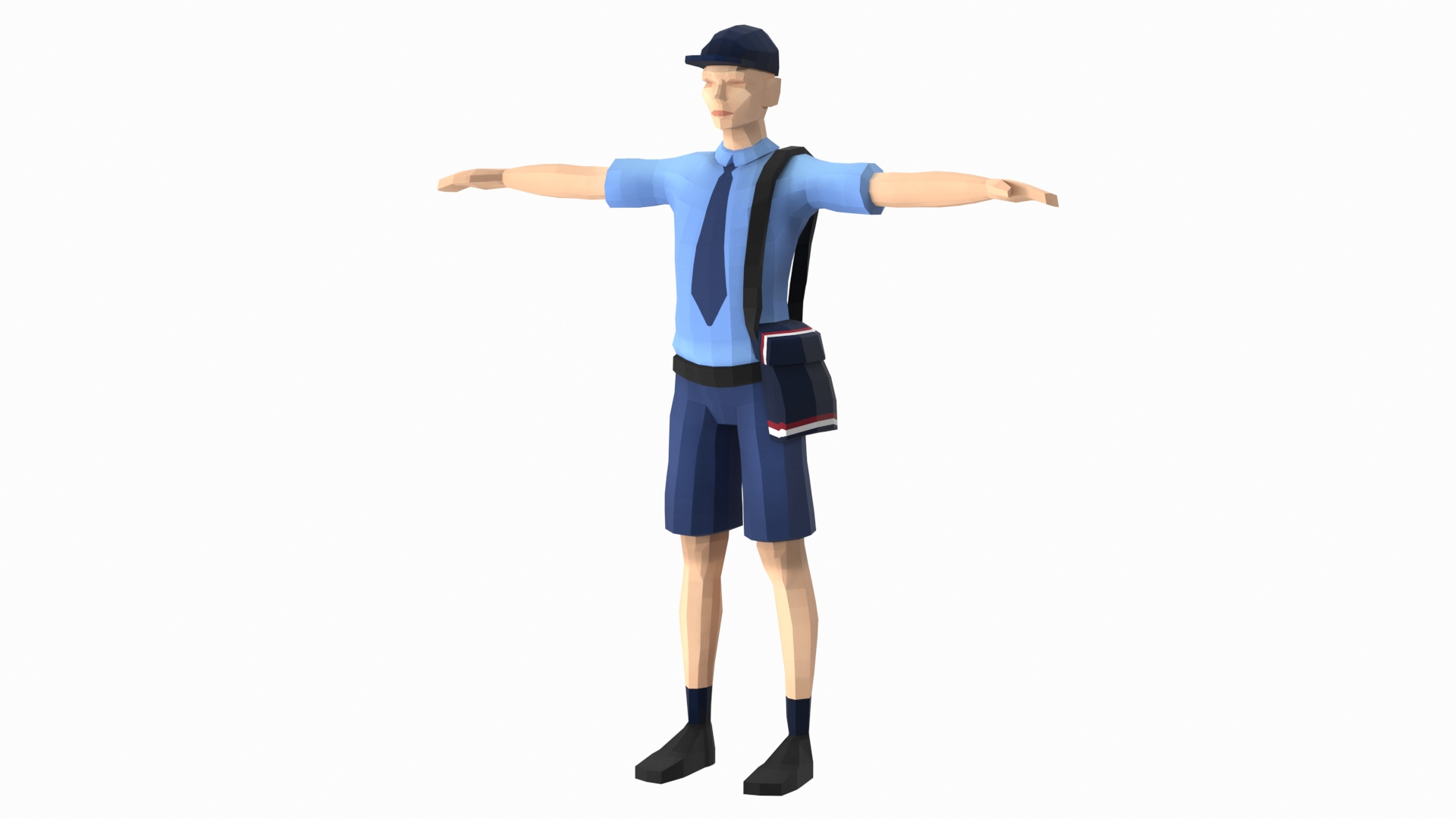 Postman Low Poly Rigged For Cinema 4D 3D Model - TurboSquid 2193940