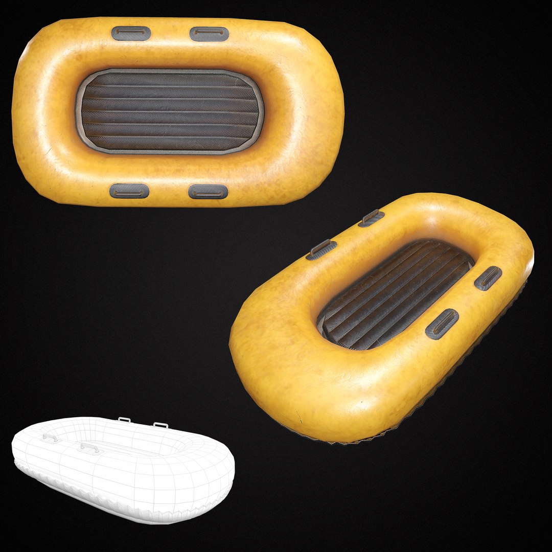 3D River Rafting Boat Pbr Model - TurboSquid 1578470