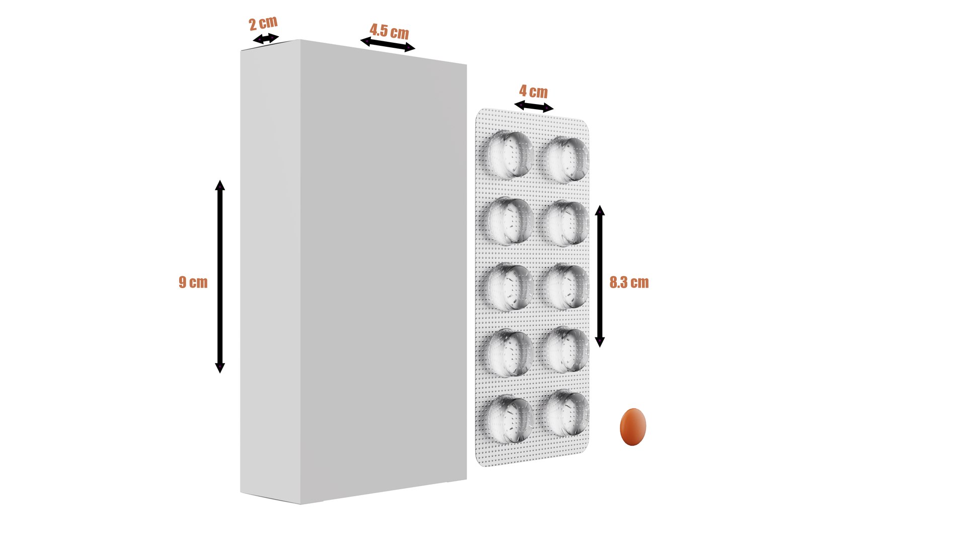 Cardboard Box And Blister Tablet 3D - TurboSquid 2239421