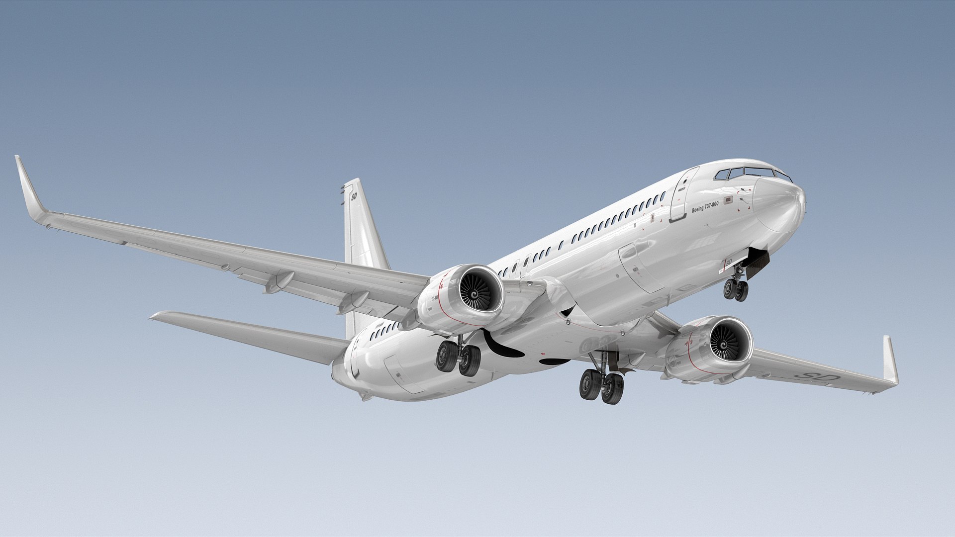 3d Model Boeing 737-800 Plane Generic