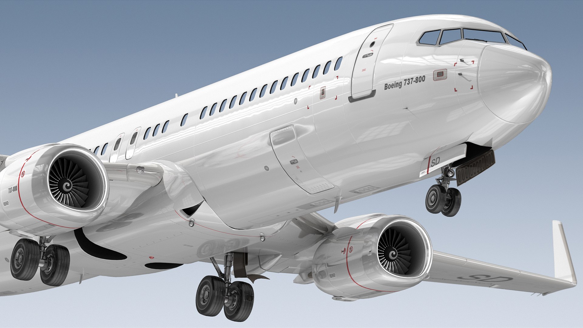 3d Model Boeing 737-800 Plane Generic