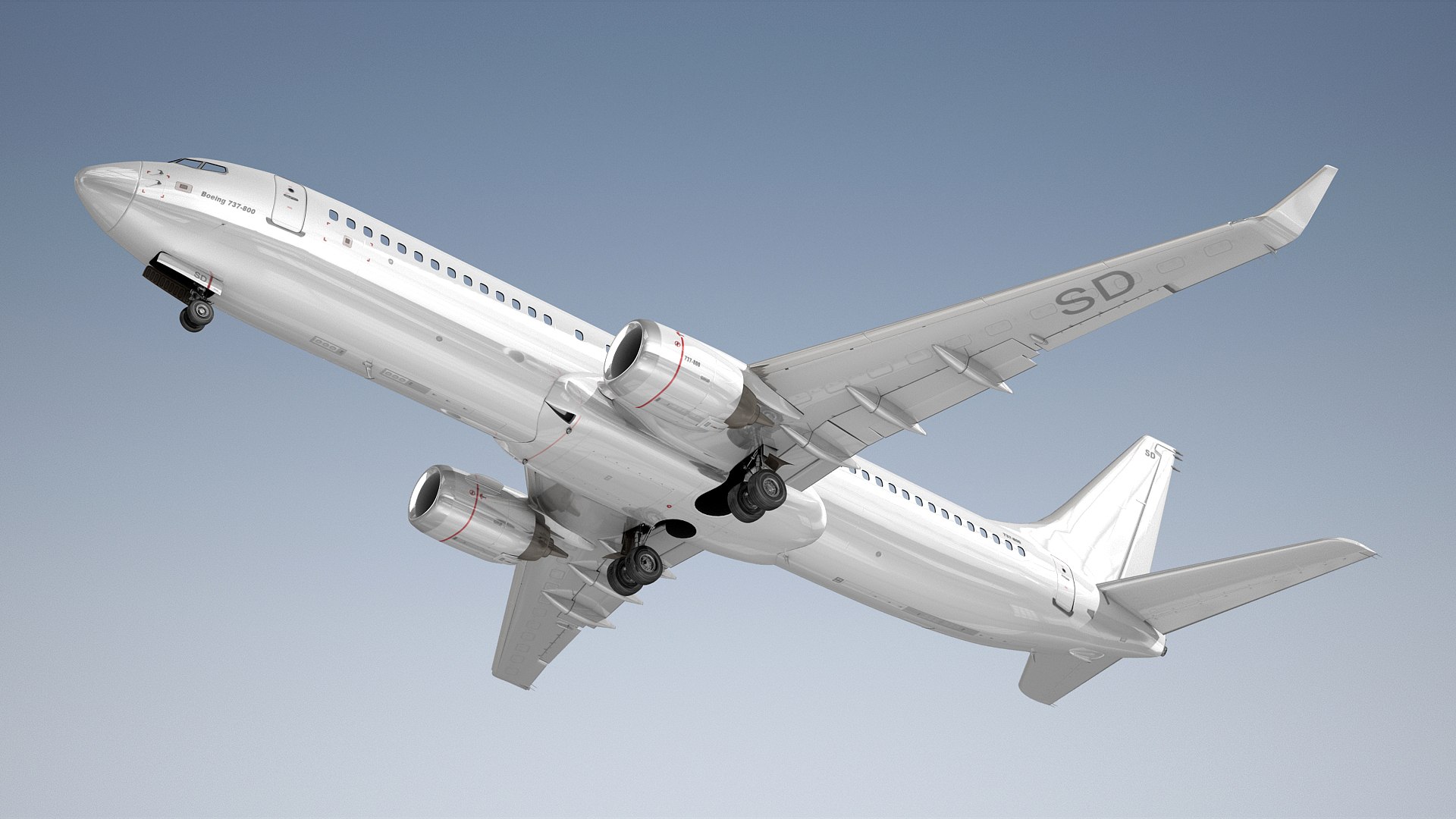 3d Model Boeing 737-800 Plane Generic