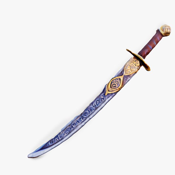 modelo 3d Espada Ceremonial Grabada con Detalles Dorados - TurboSquid ...
