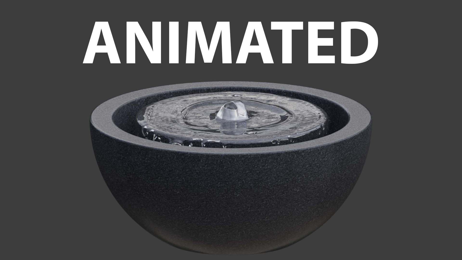3D Animated Small Fountain - Laguna Round Solar Model - TurboSquid 2184141