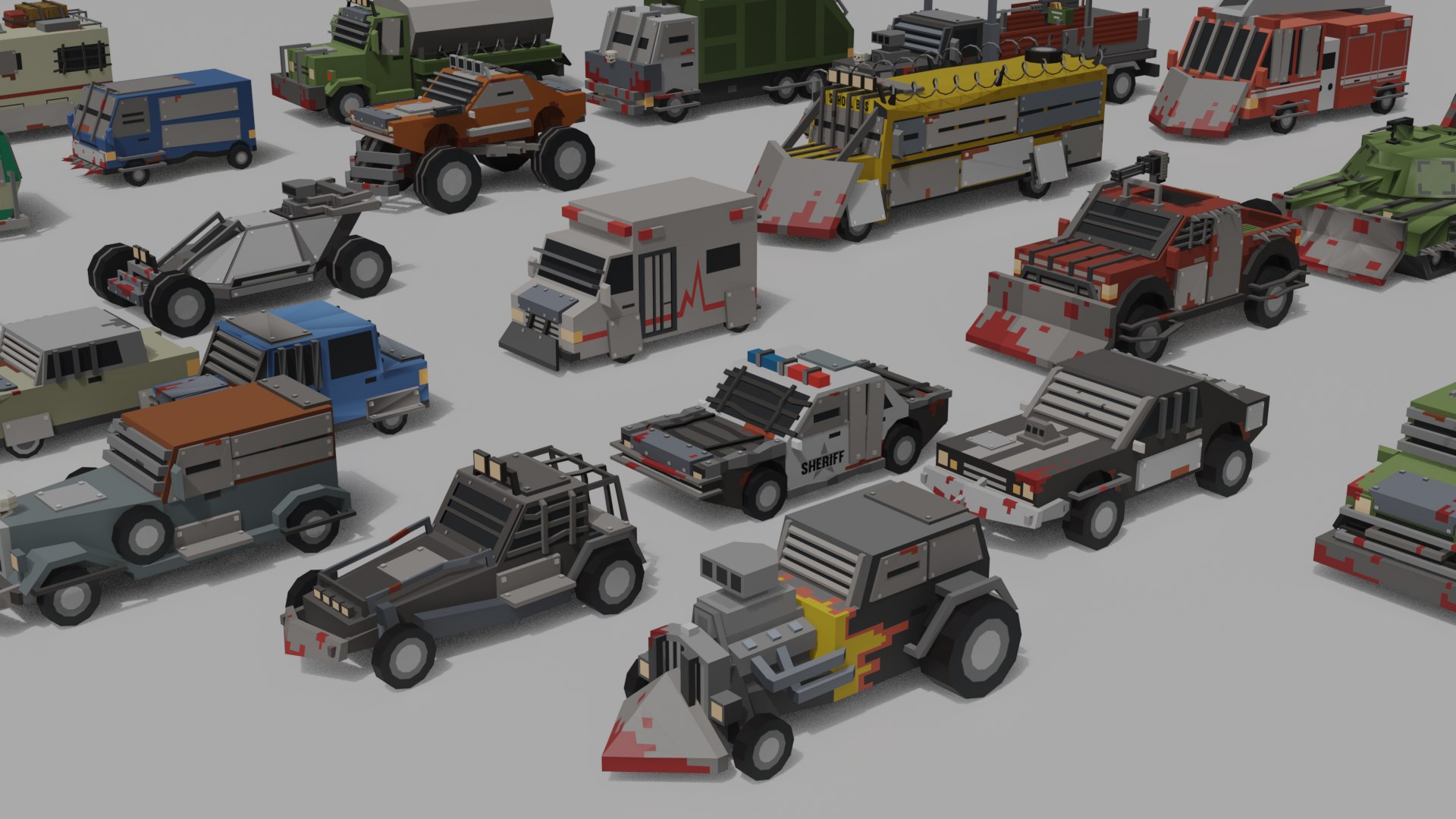 3D Model Apocalypse Cars Pack - 26 Unique 3D Models - TurboSquid 2317256