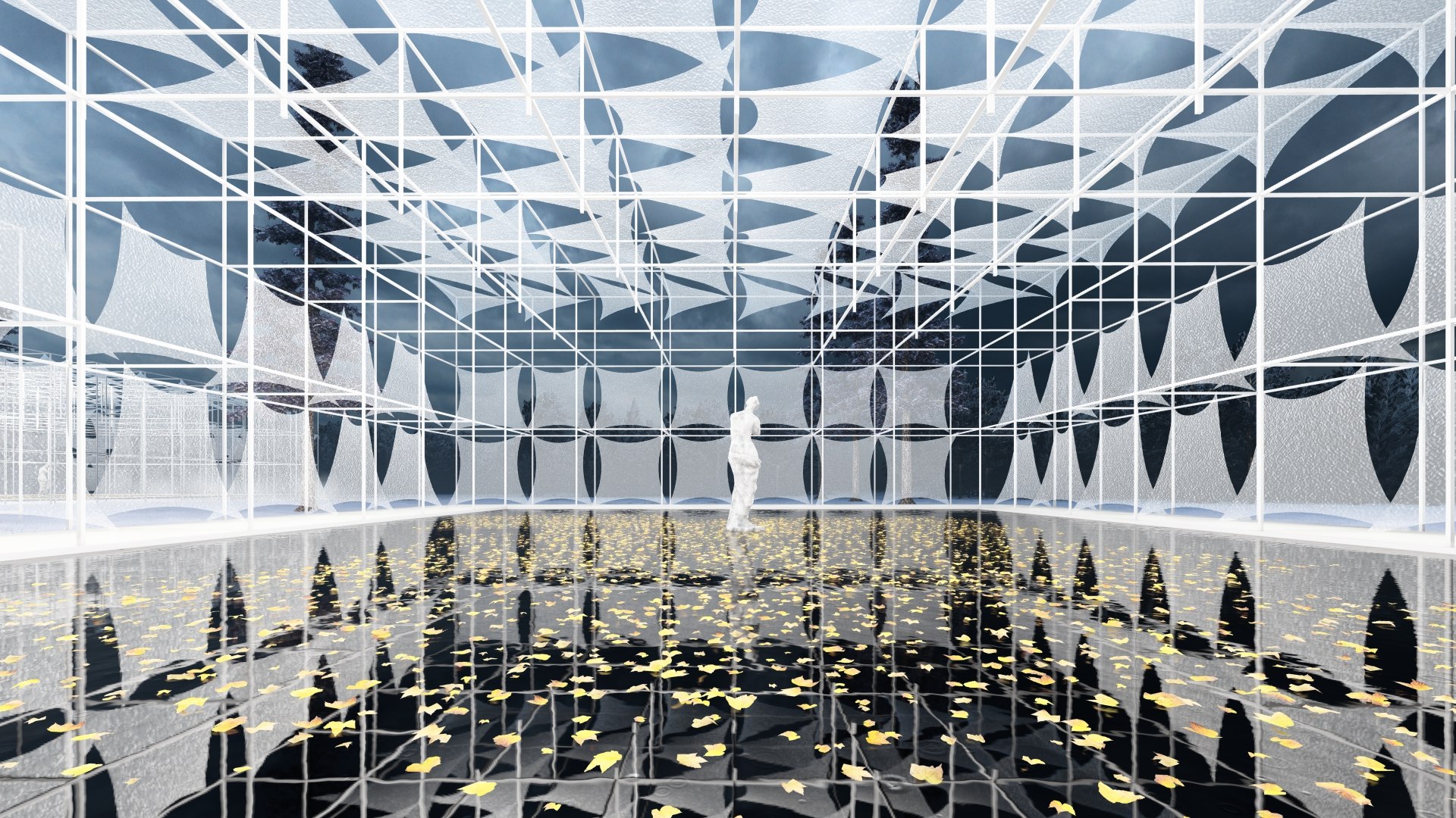 Modern Pavilion Exhibition Space 3D Model - TurboSquid 1845487