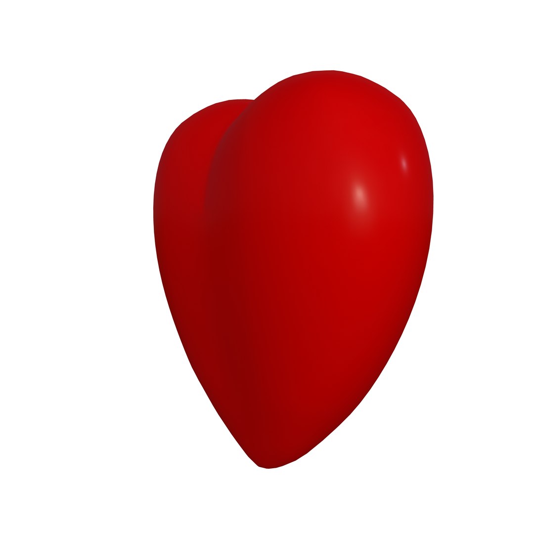 3D Hart Plastic Red HighPoly Model - TurboSquid 2383285
