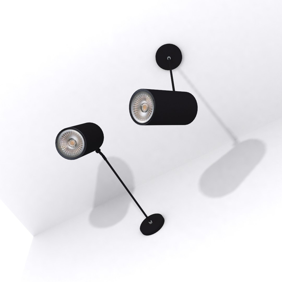 Wall Spotlight Telescopic Boom Mounted Exhibition Exhibition Long Arm ...
