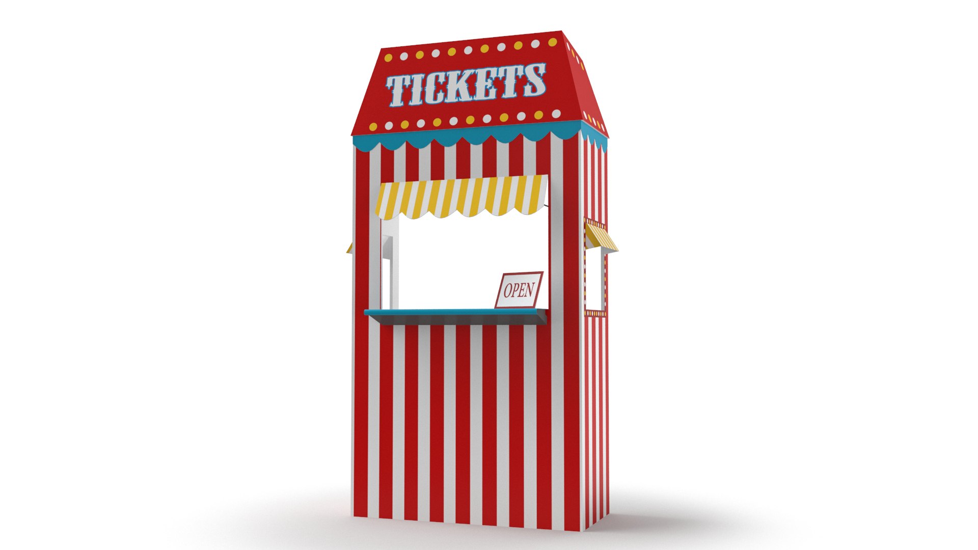 3D Model Tickets Booth - TurboSquid 1444045