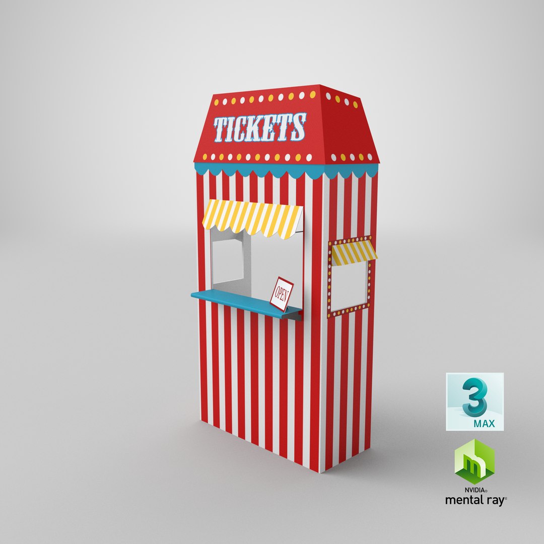 3D Model Tickets Booth - TurboSquid 1444045