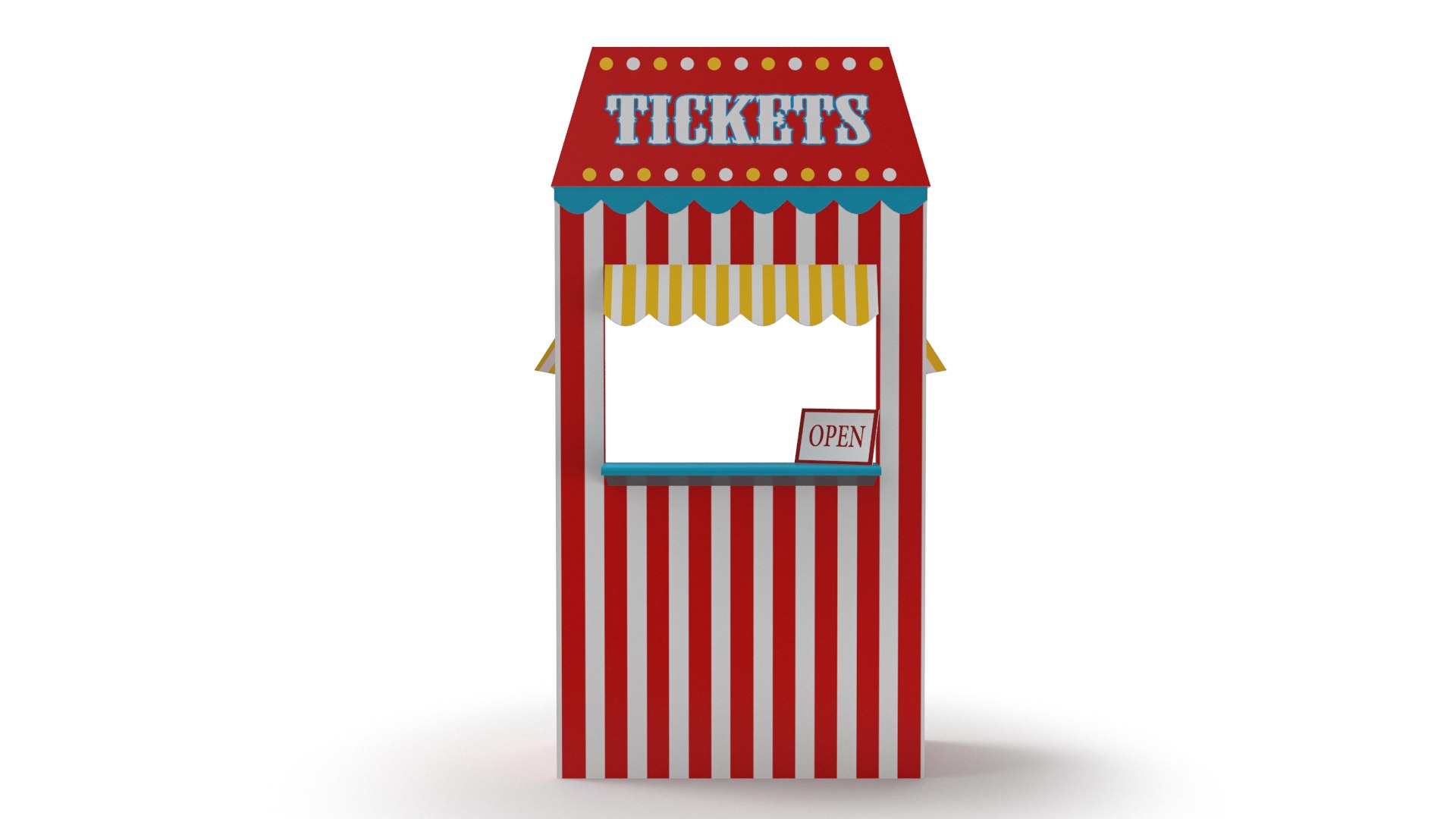 3D Model Tickets Booth - TurboSquid 1444045