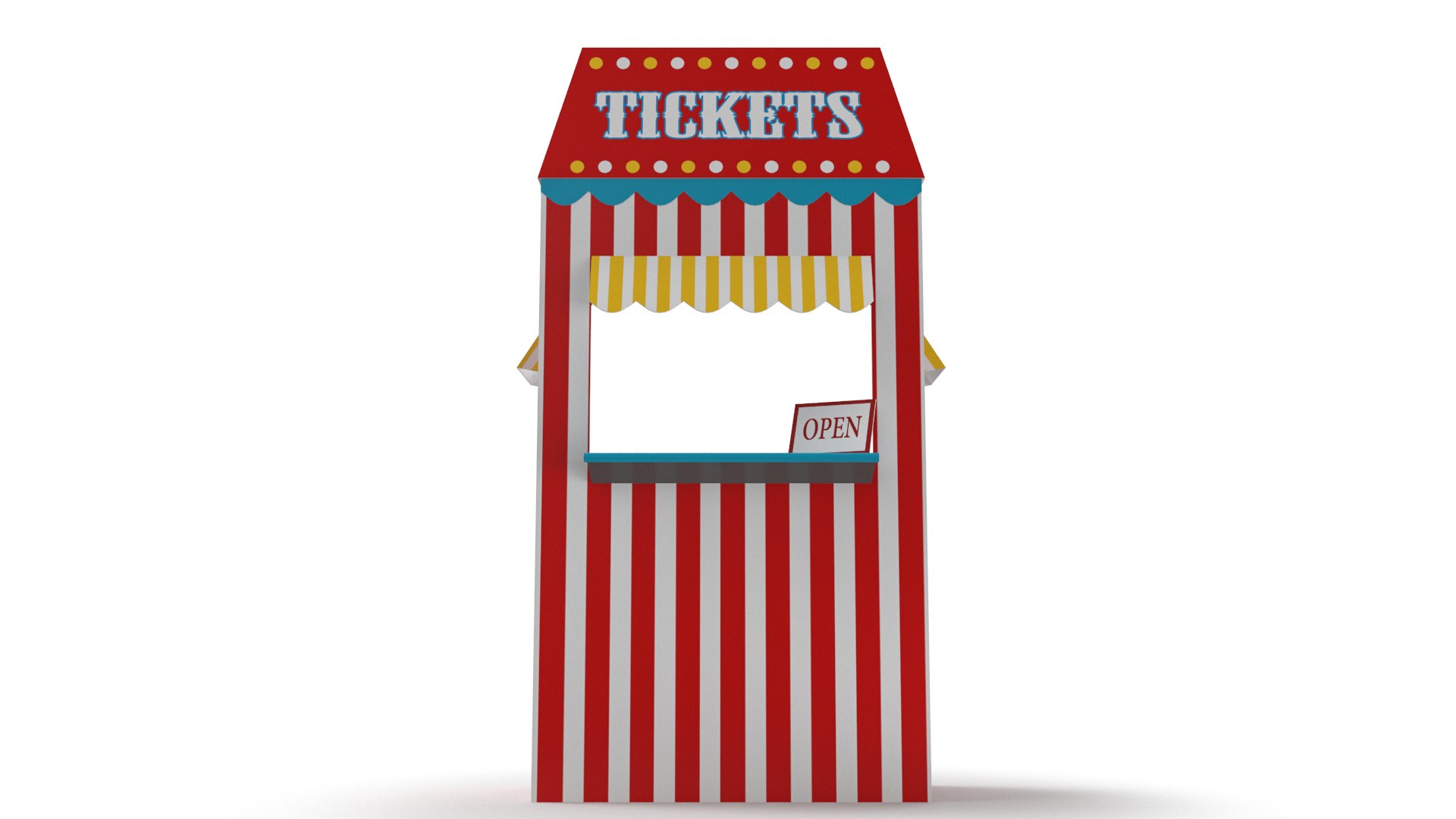 3D Model Tickets Booth - TurboSquid 1444045