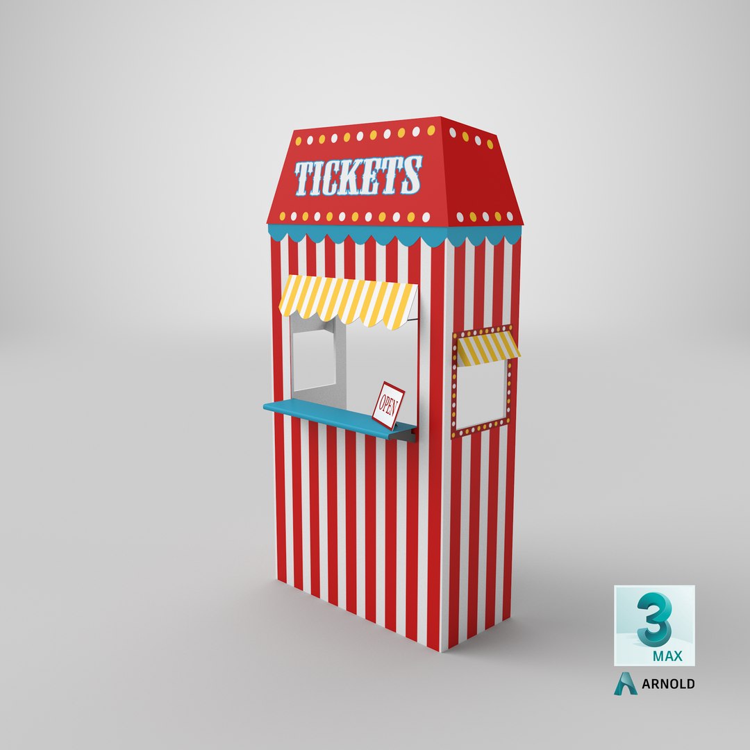 3D Model Tickets Booth - TurboSquid 1444045