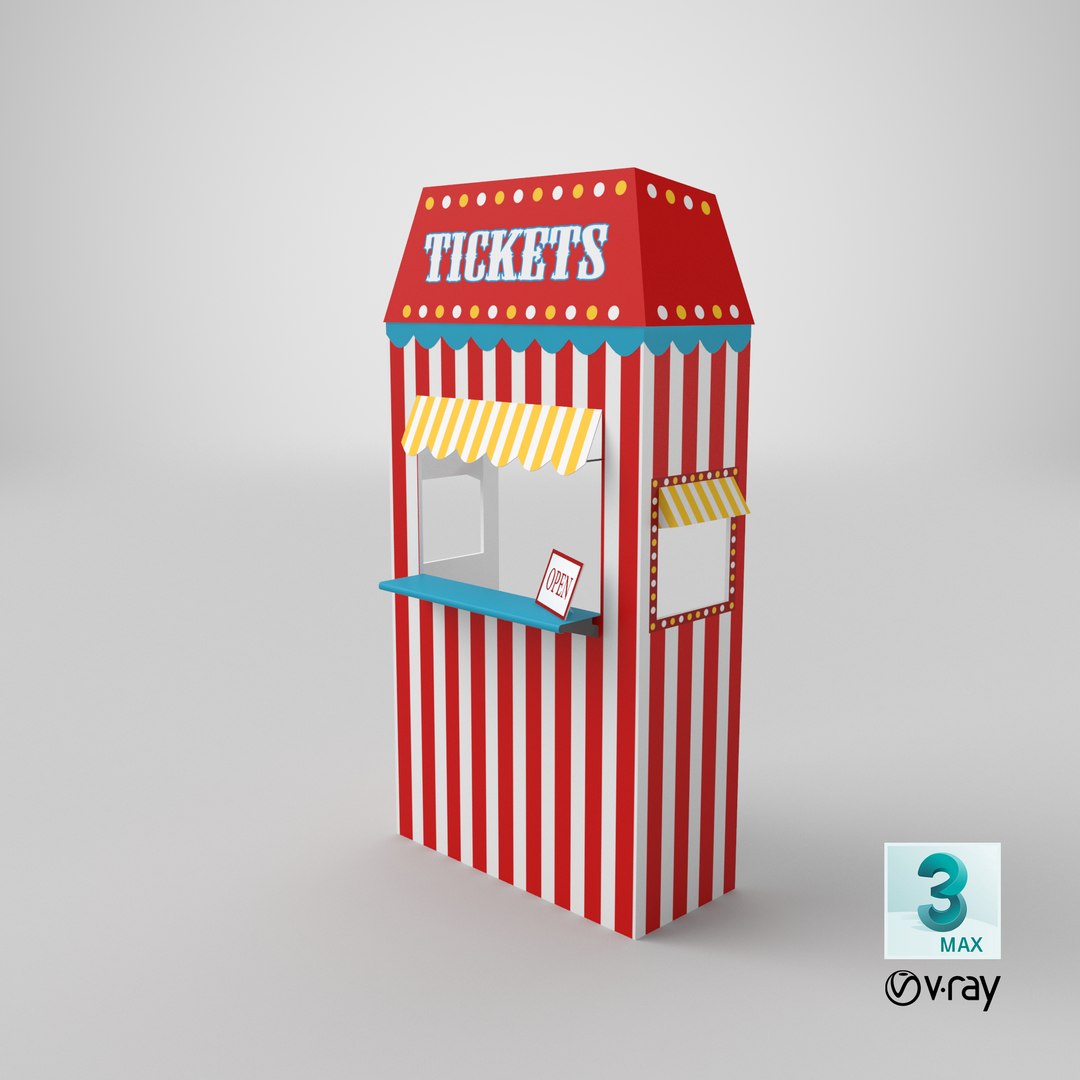 3D Model Tickets Booth - TurboSquid 1444045