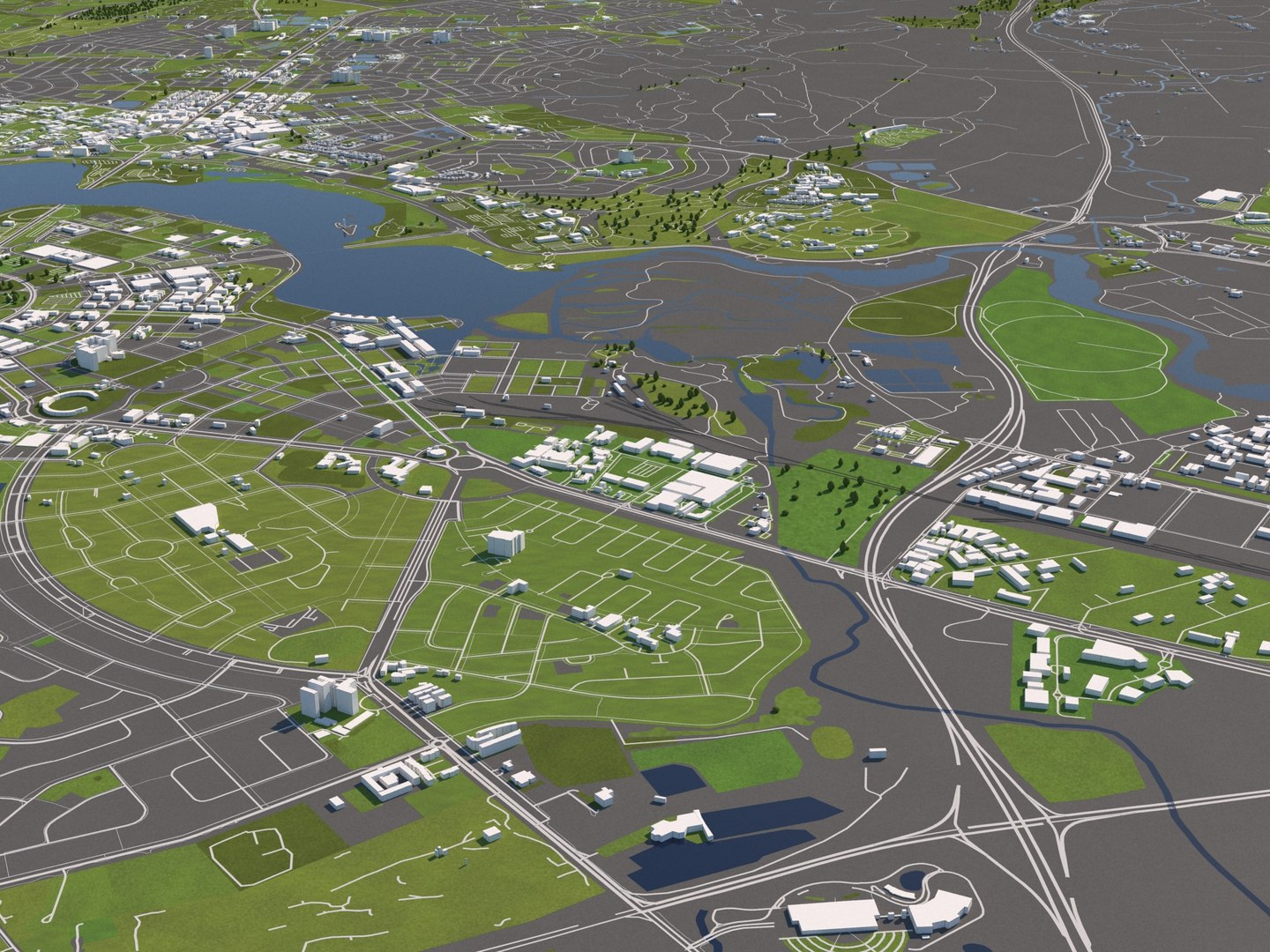 Buildings Houses Maps 3D Model - TurboSquid 1611571