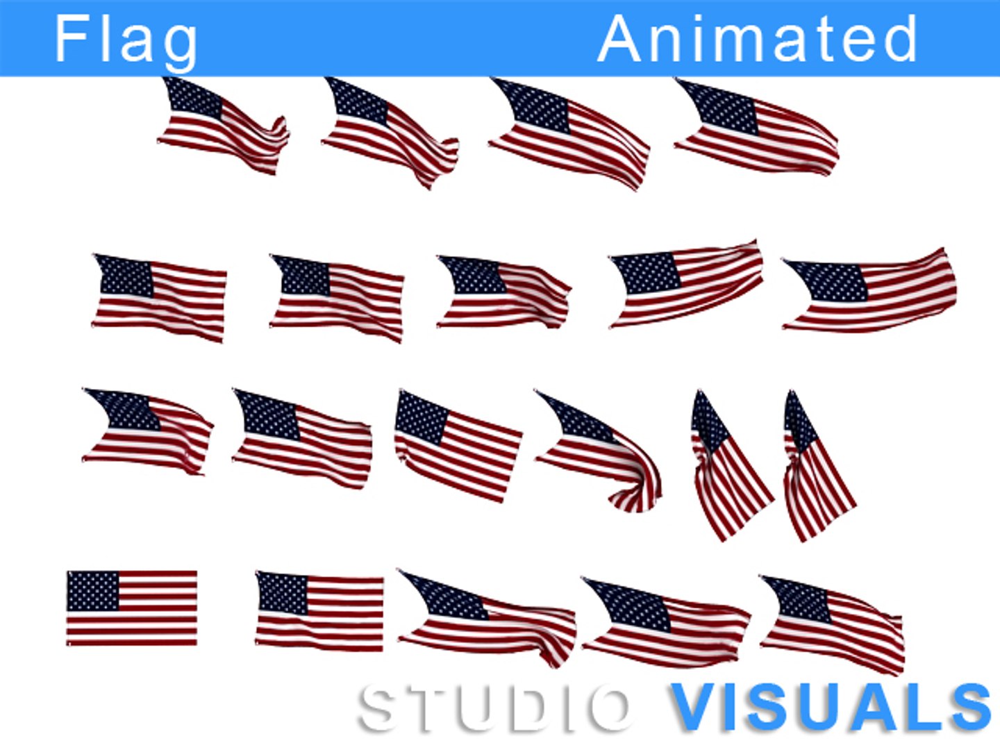3d Model Flag