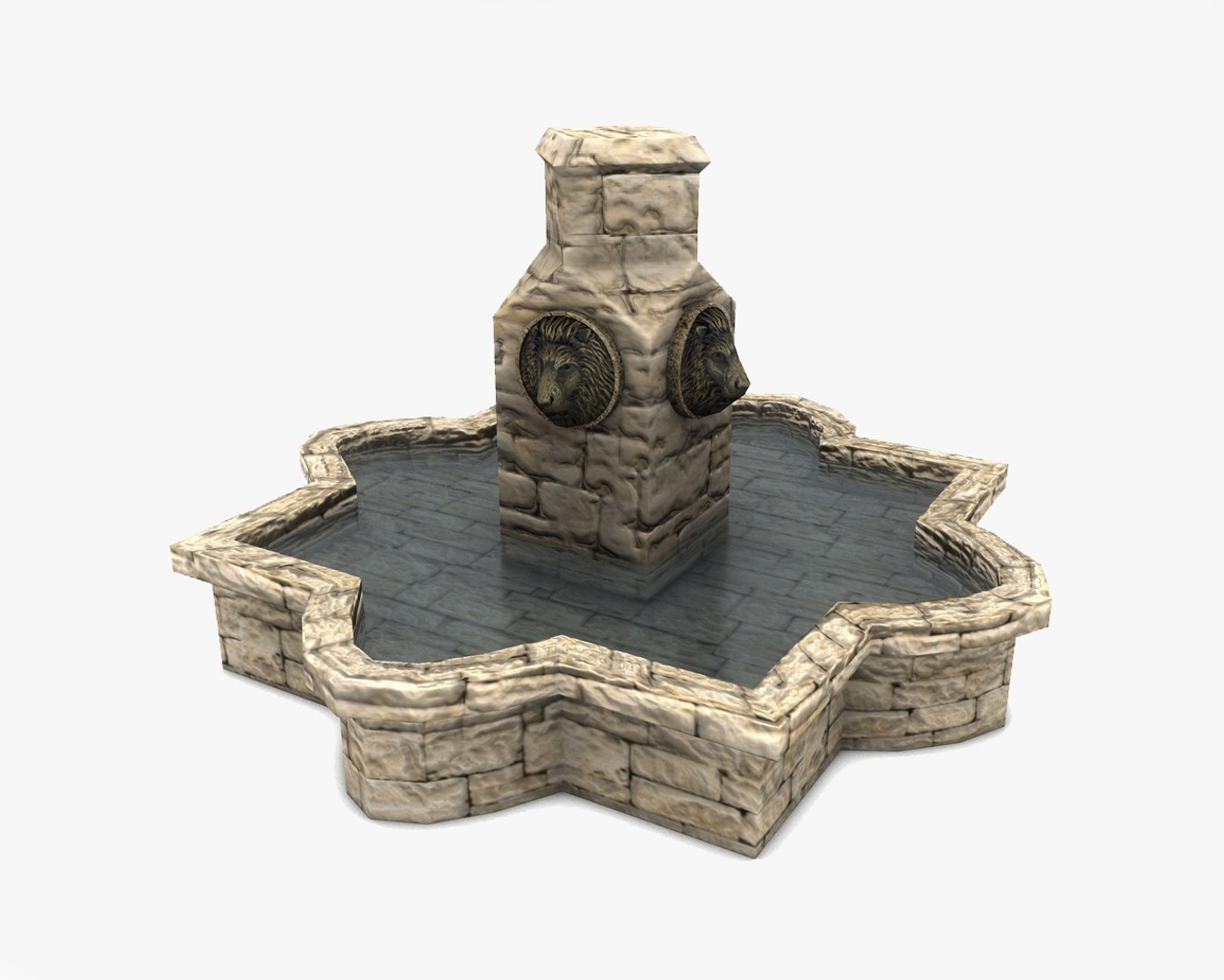 Stone Fountain 3D Model - TurboSquid 1248879