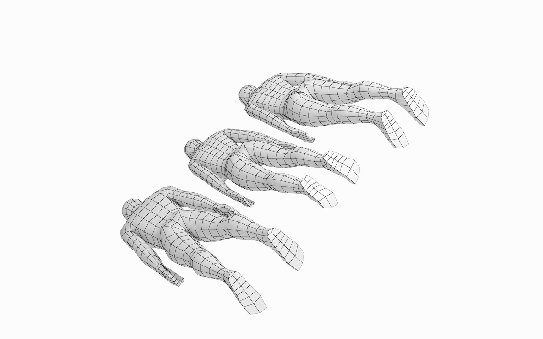 Male And Female Low Poly Base Mesh In Rest Pose 3D Model - TurboSquid 2030318