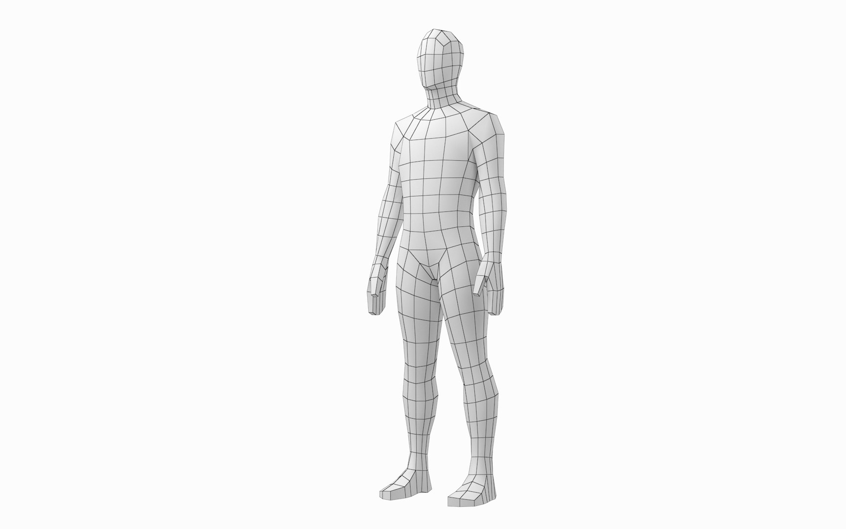 Male And Female Low Poly Base Mesh In Rest Pose 3D Model - TurboSquid 2030318