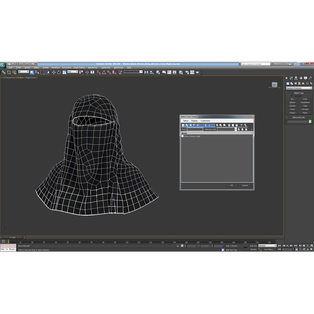 Muslim Islamic Women Burqa 3d 3ds