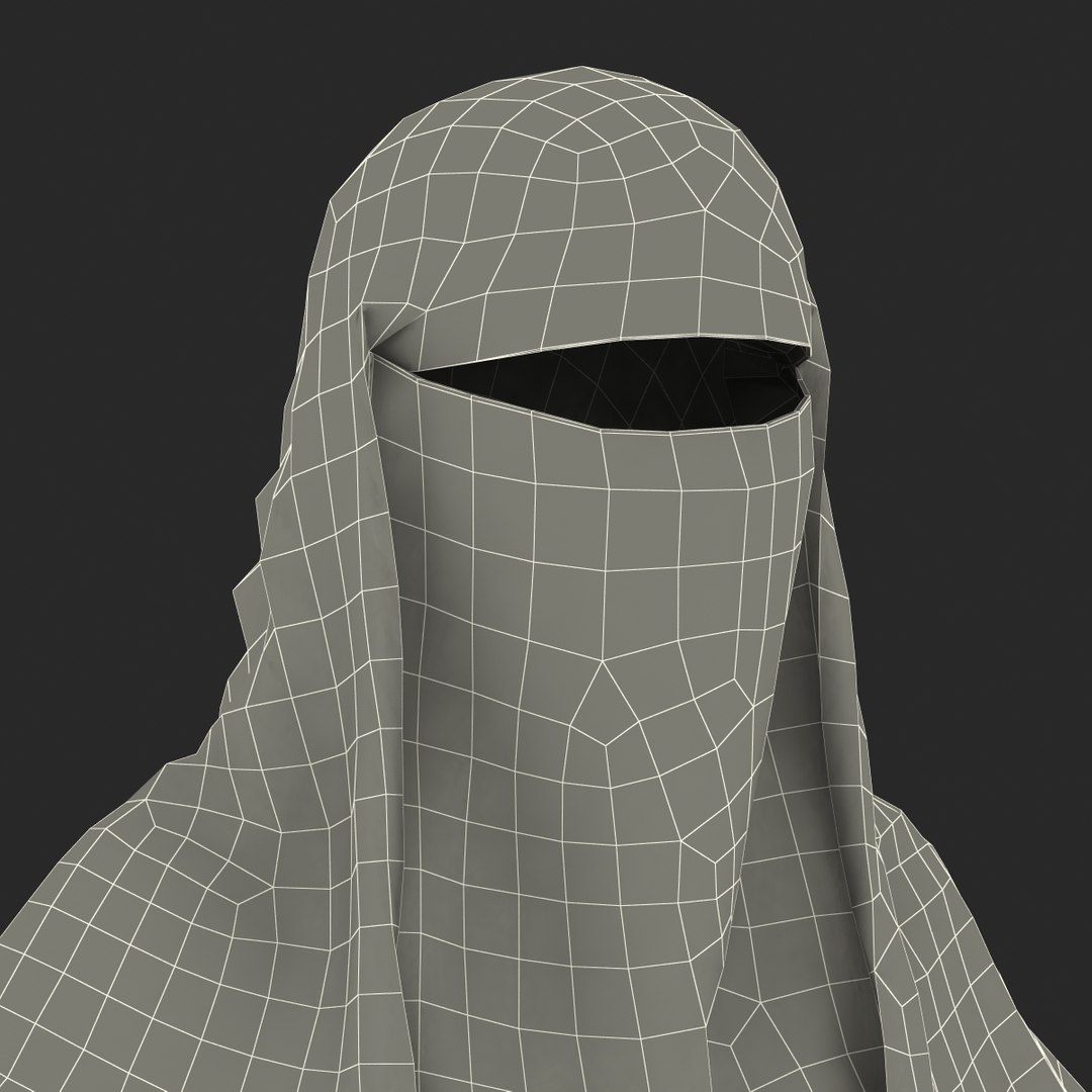 muslim islamic women burqa 3d 3ds