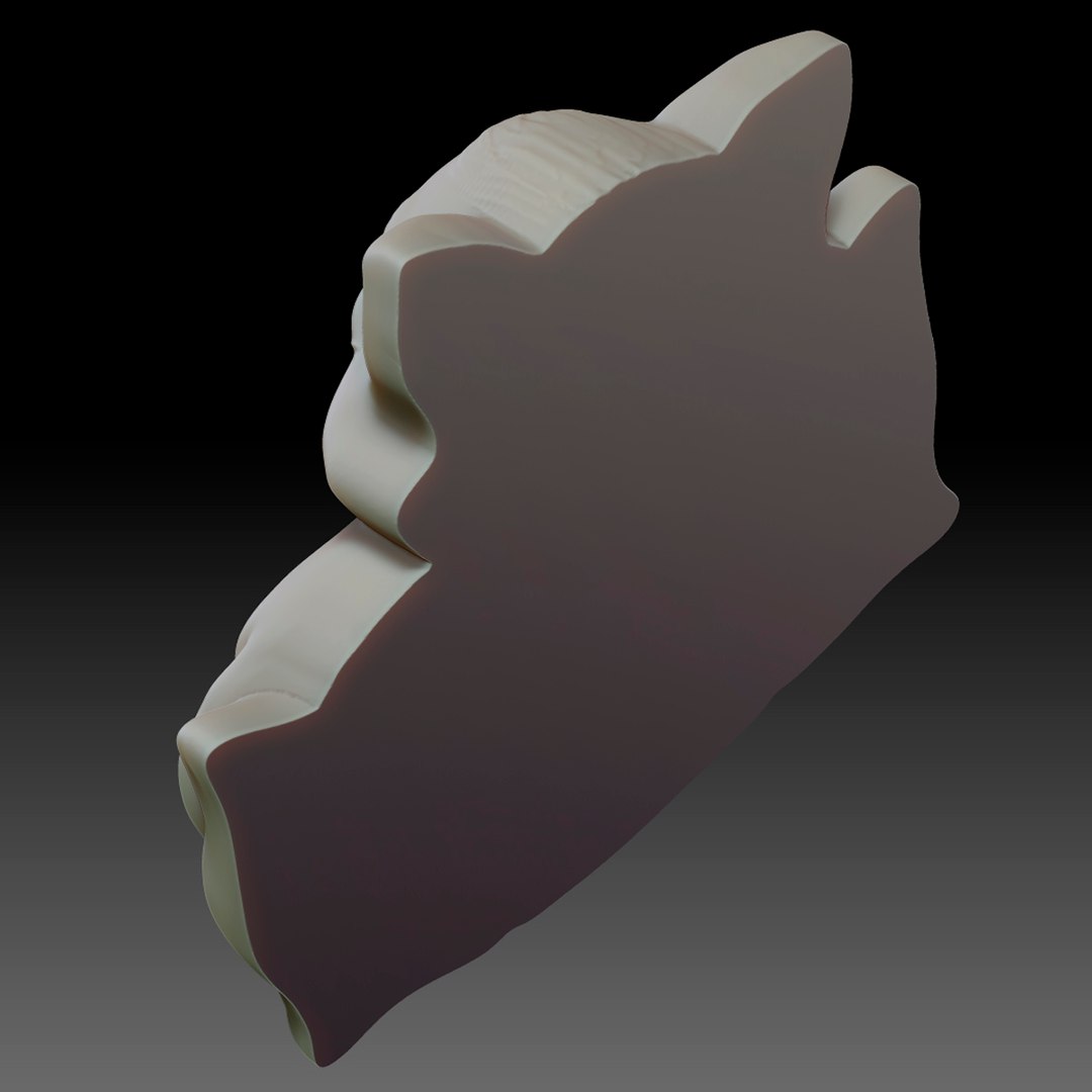 bas-relief kitten 3ds