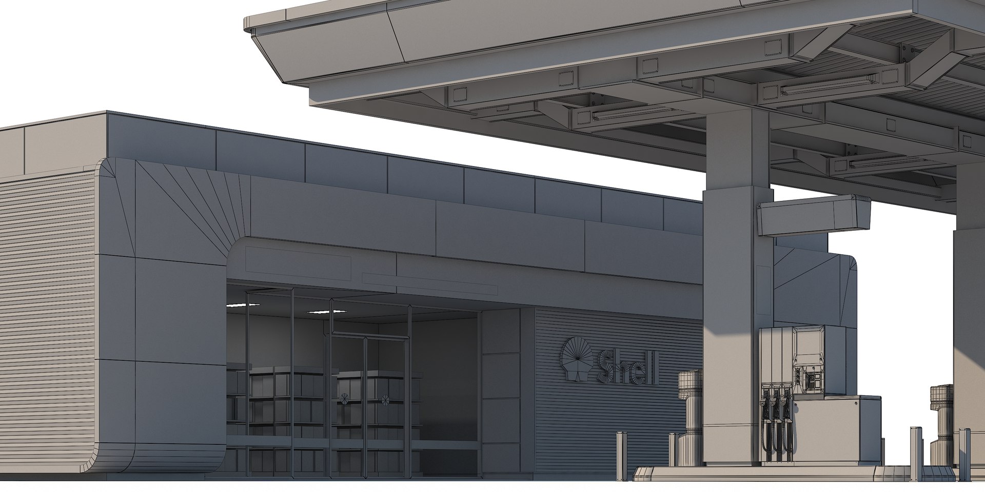 3D Shell Gas Station 4 - TurboSquid 1911003