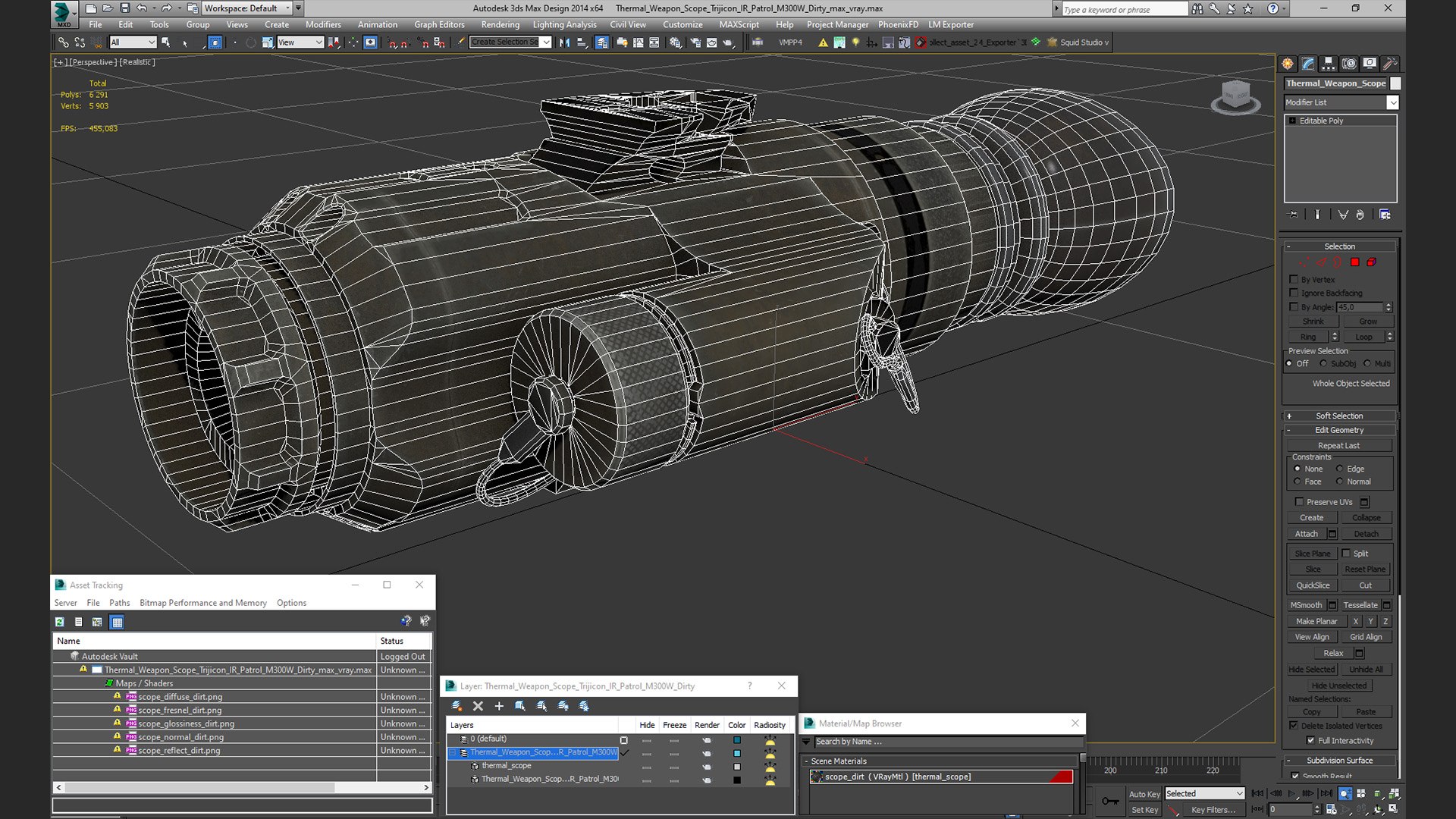 Thermal weapon scope trijicon 3D - TurboSquid 1583764