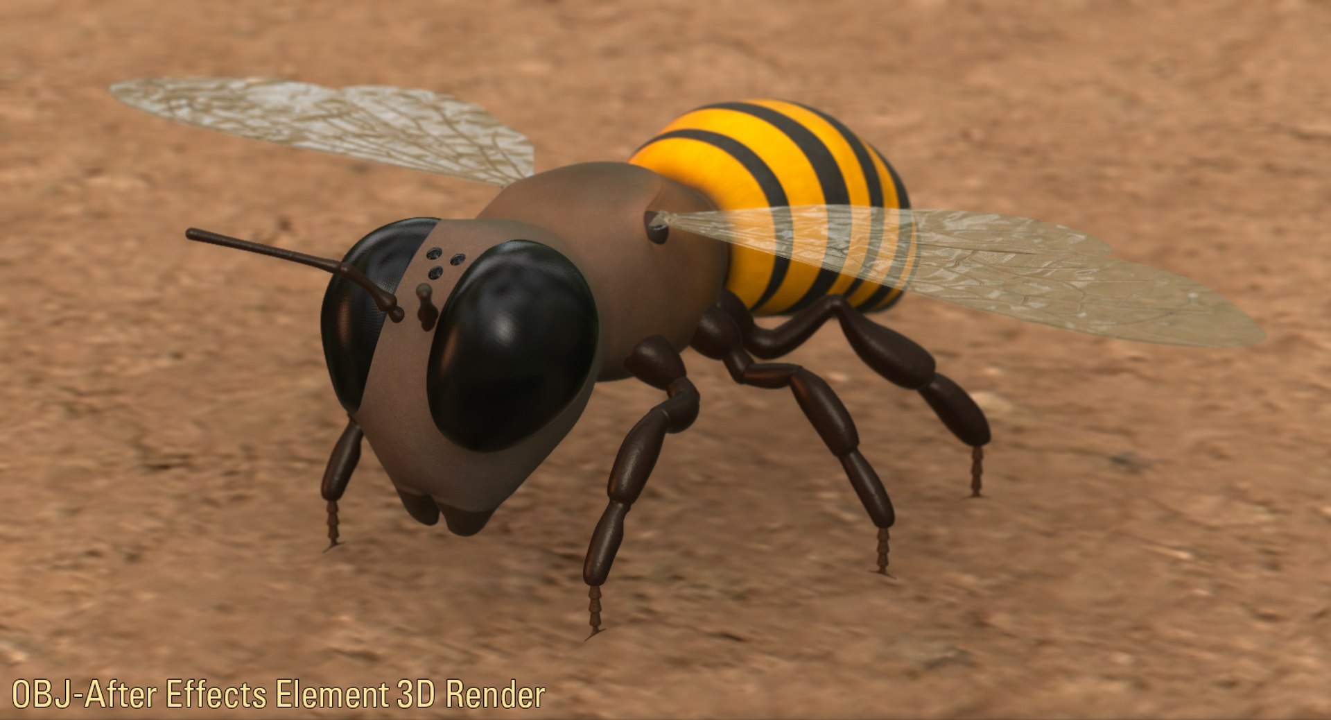 Cartoon Bee Model - TurboSquid 1356215