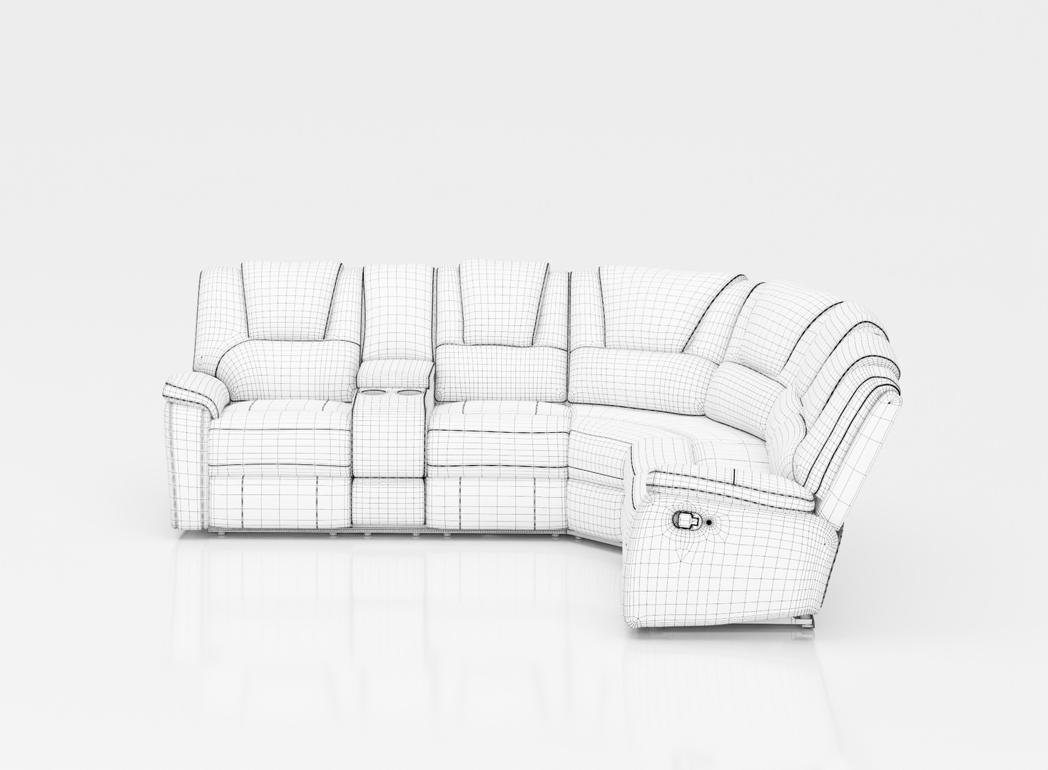 Leather Sectional Sofa Set 3D Model - TurboSquid 2348470