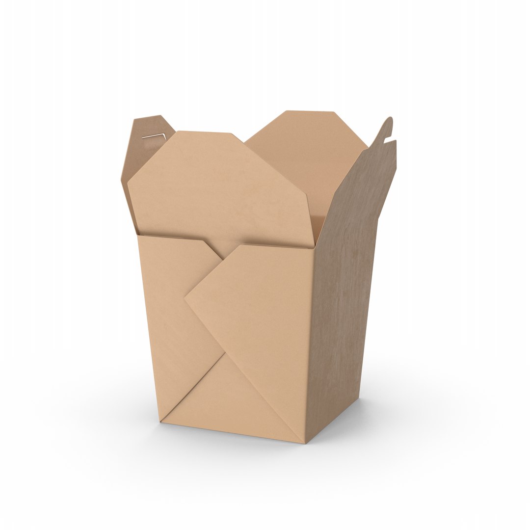 Brown Chinese Food Box 3D Model - TurboSquid 1899601