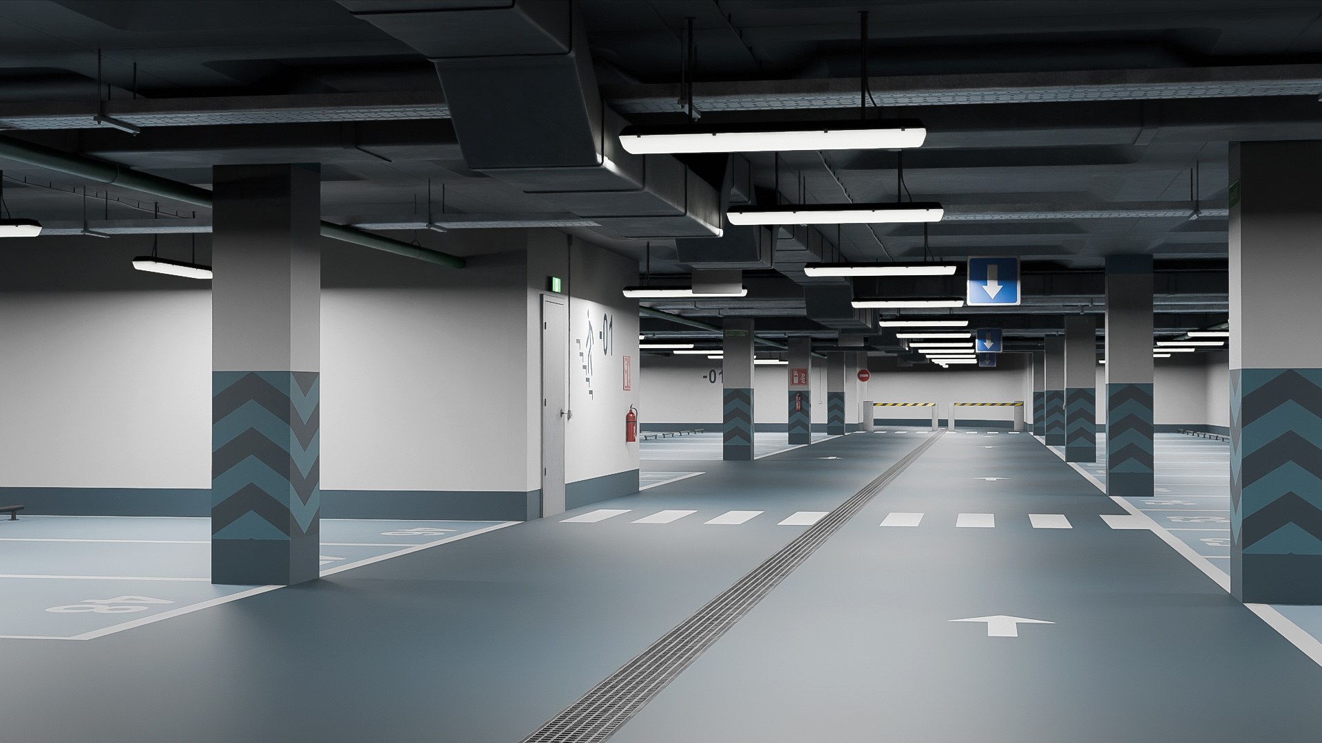 Low Poly Modular Parking 3D Model - TurboSquid 2365380