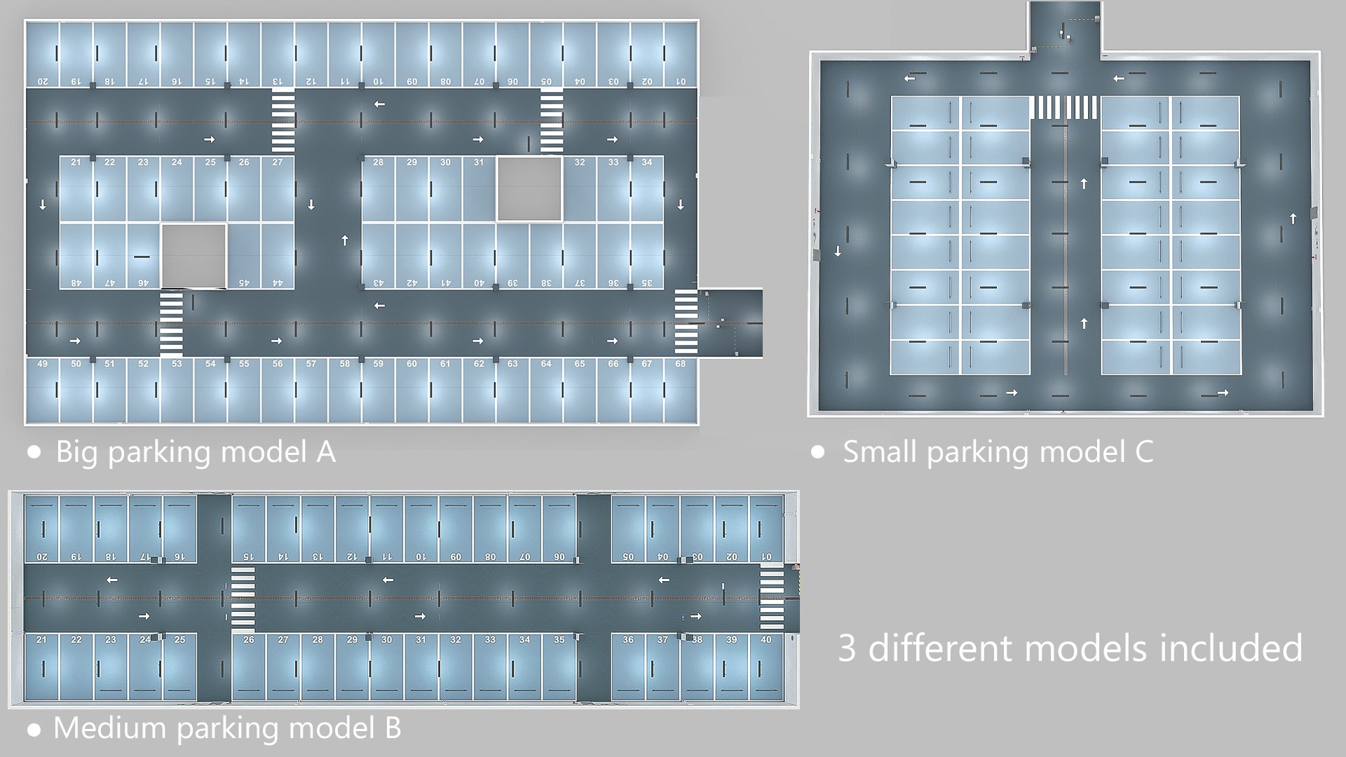 Low Poly Modular Parking 3D Model - TurboSquid 2365380