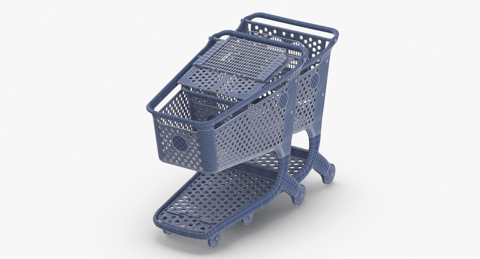 Plastic shopping carts 01 model - TurboSquid 1618582