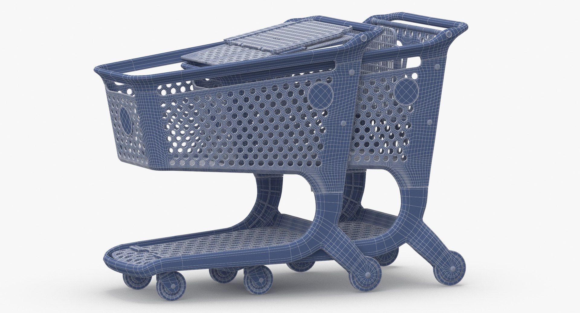 Plastic shopping carts 01 model - TurboSquid 1618582