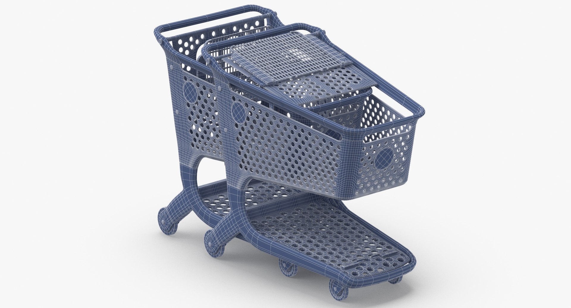 Plastic shopping carts 01 model - TurboSquid 1618582