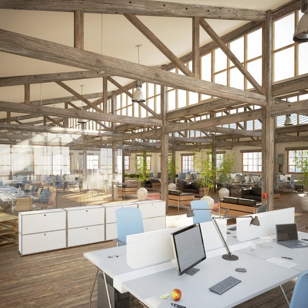 3d office interior model