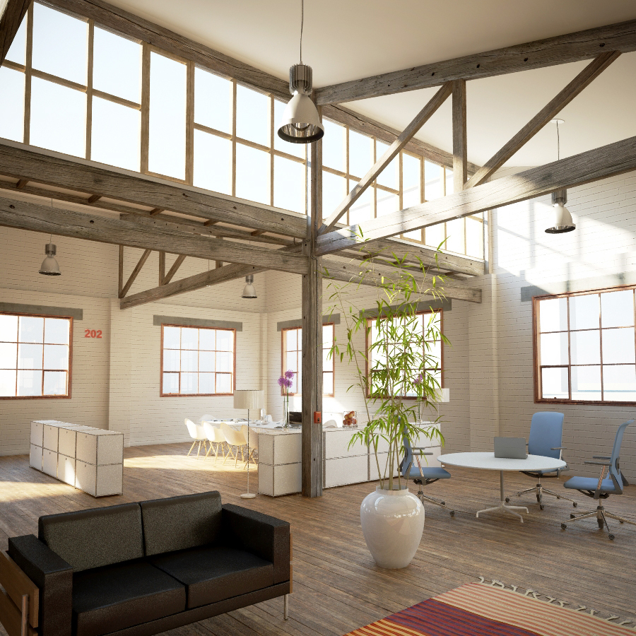 3d office interior model