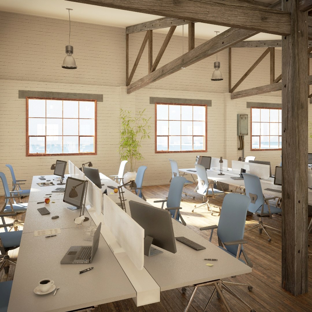 3d office interior model