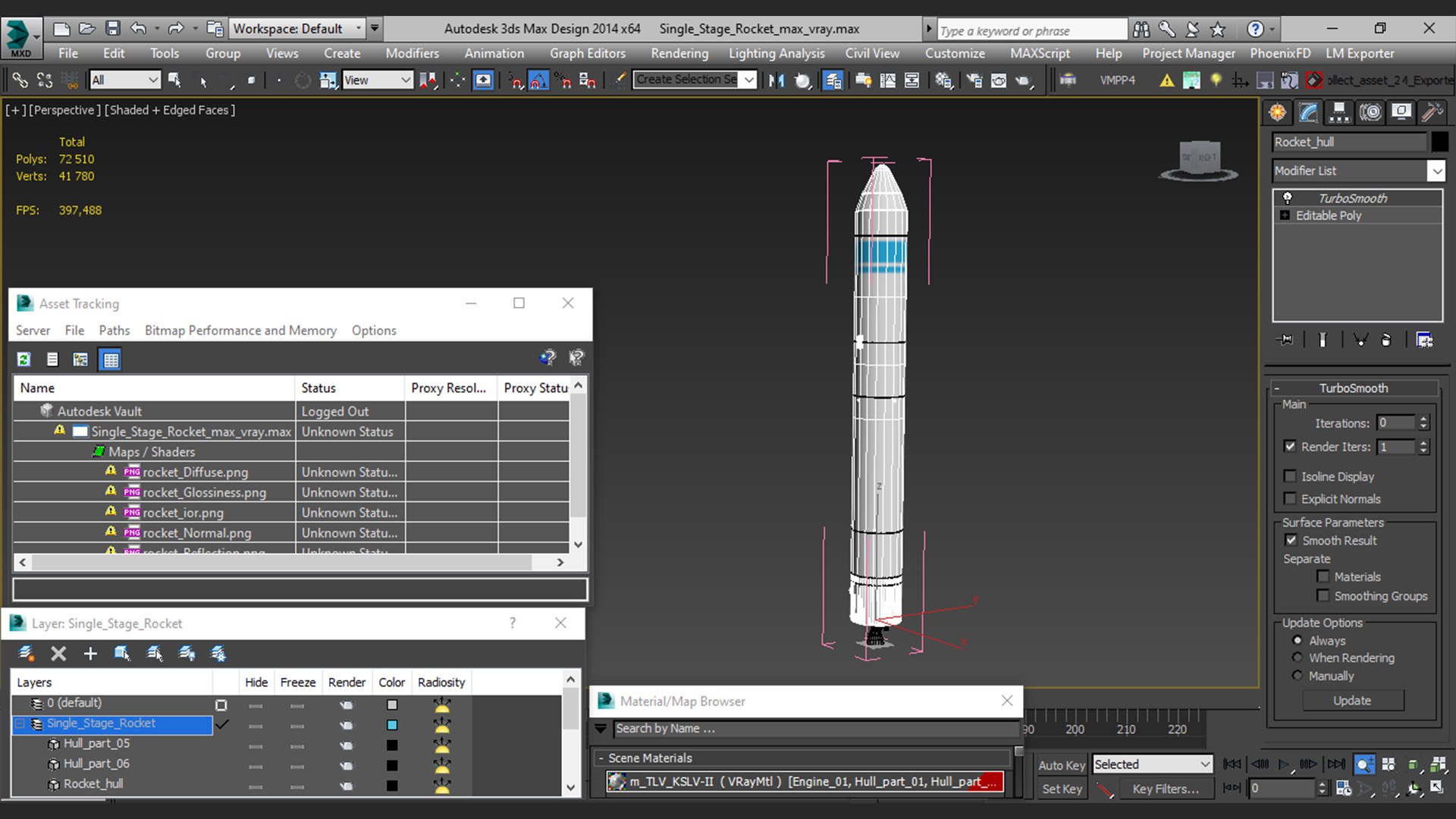3D model single stage rocket - TurboSquid 1591530