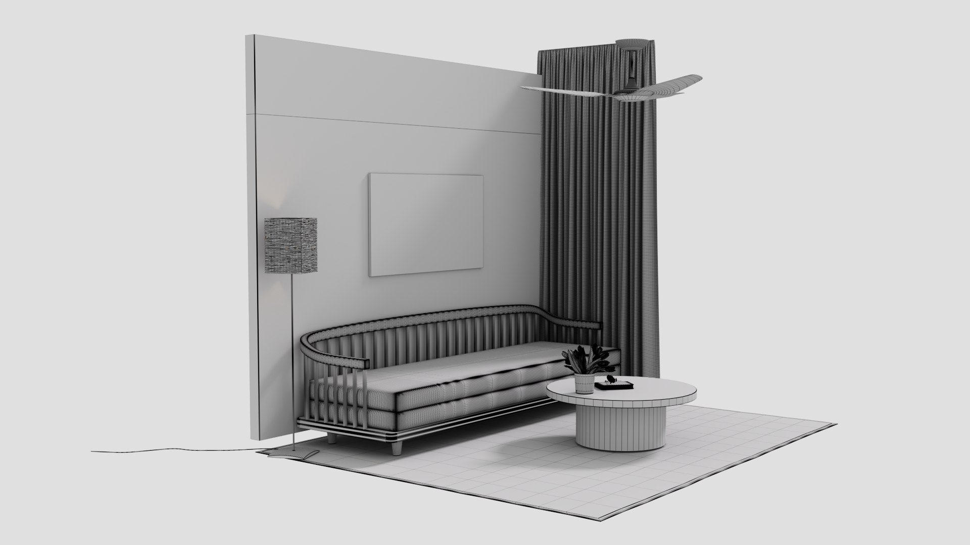Contemporary Living Room Set - 2 3D Model - TurboSquid 2306082