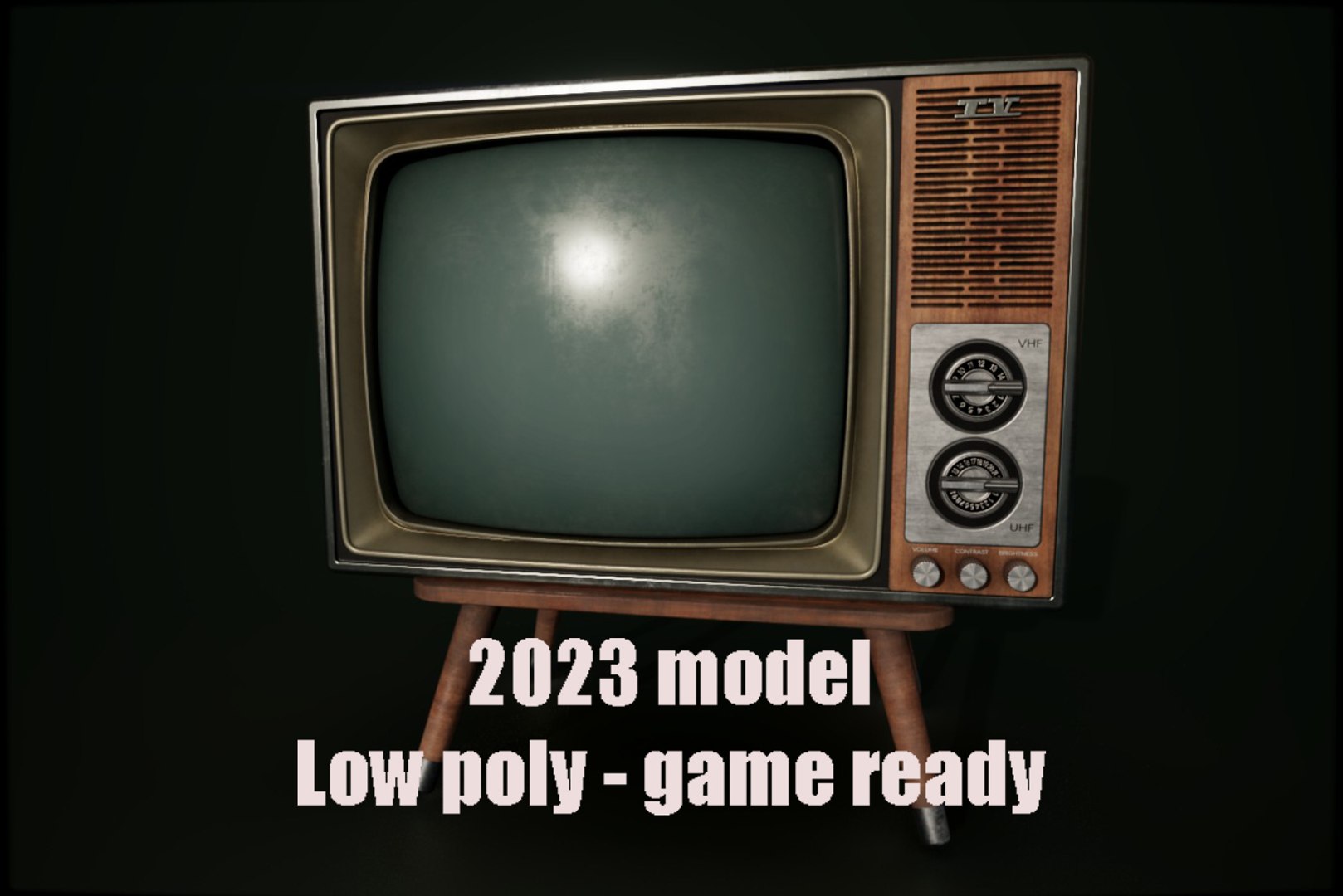 3D Old Tv Low Poly Game Ready - TurboSquid 2022071