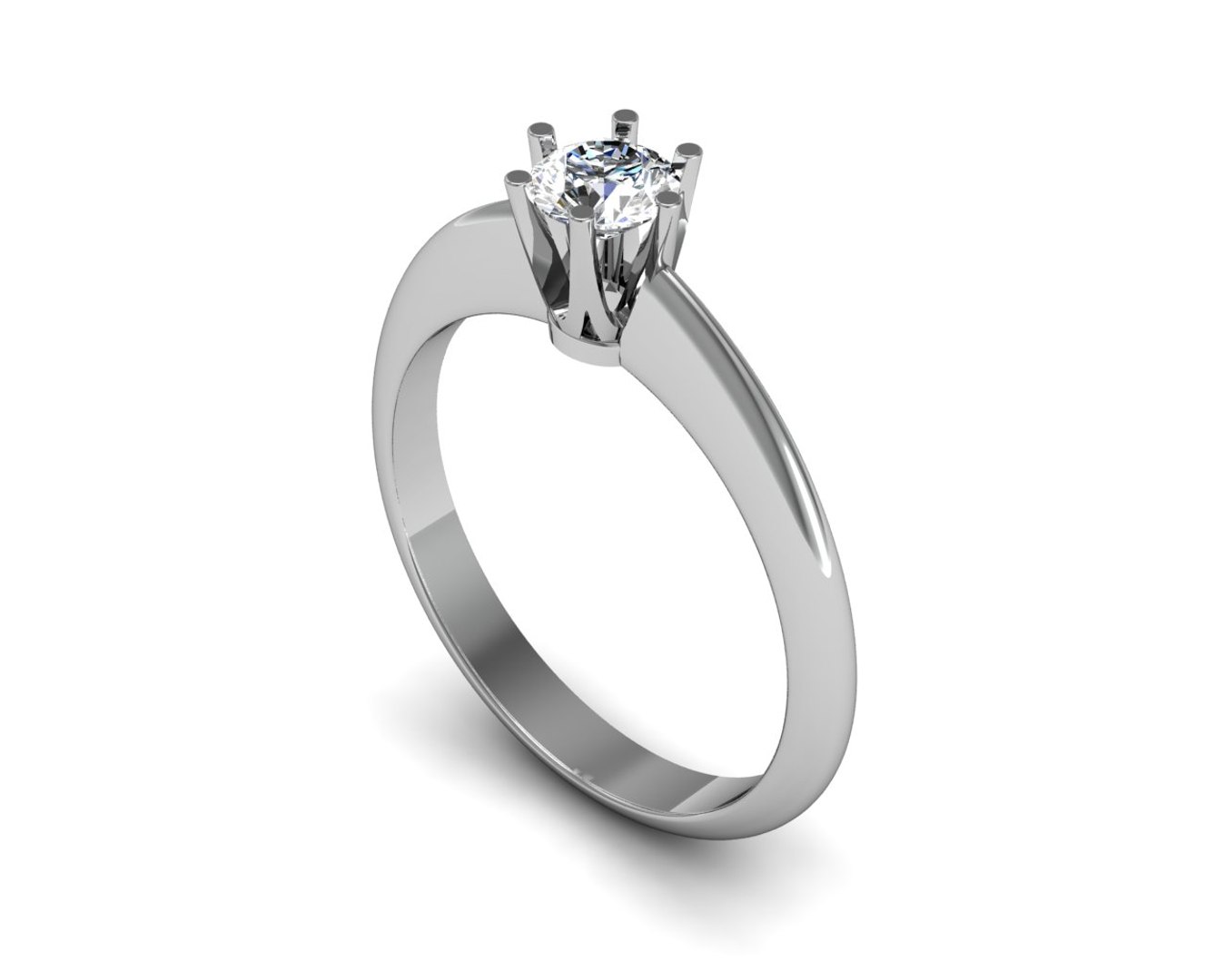 Engagement Simple Ring Diamond 3D Model - TurboSquid 1157278