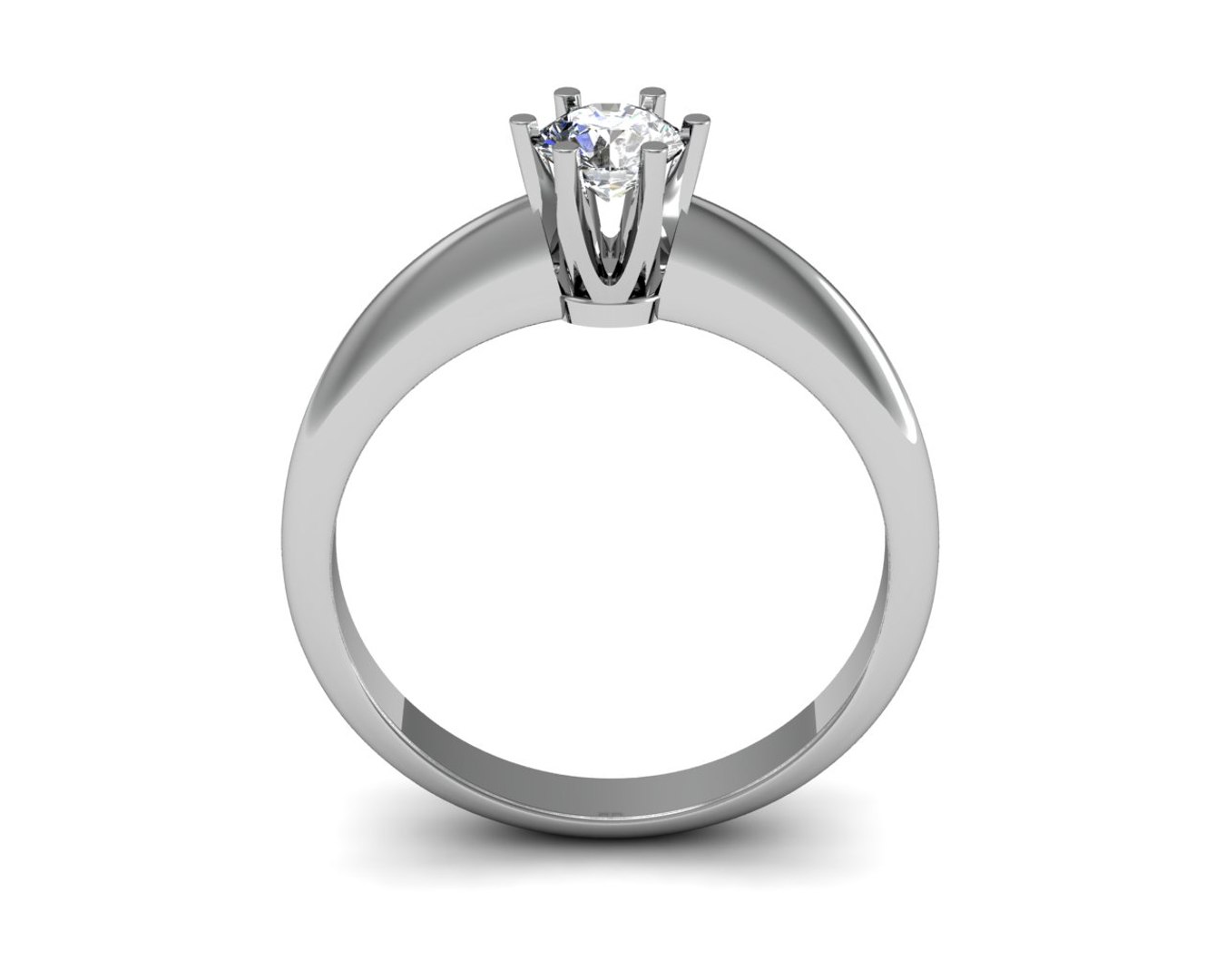 Engagement Simple Ring Diamond 3D Model - TurboSquid 1157278