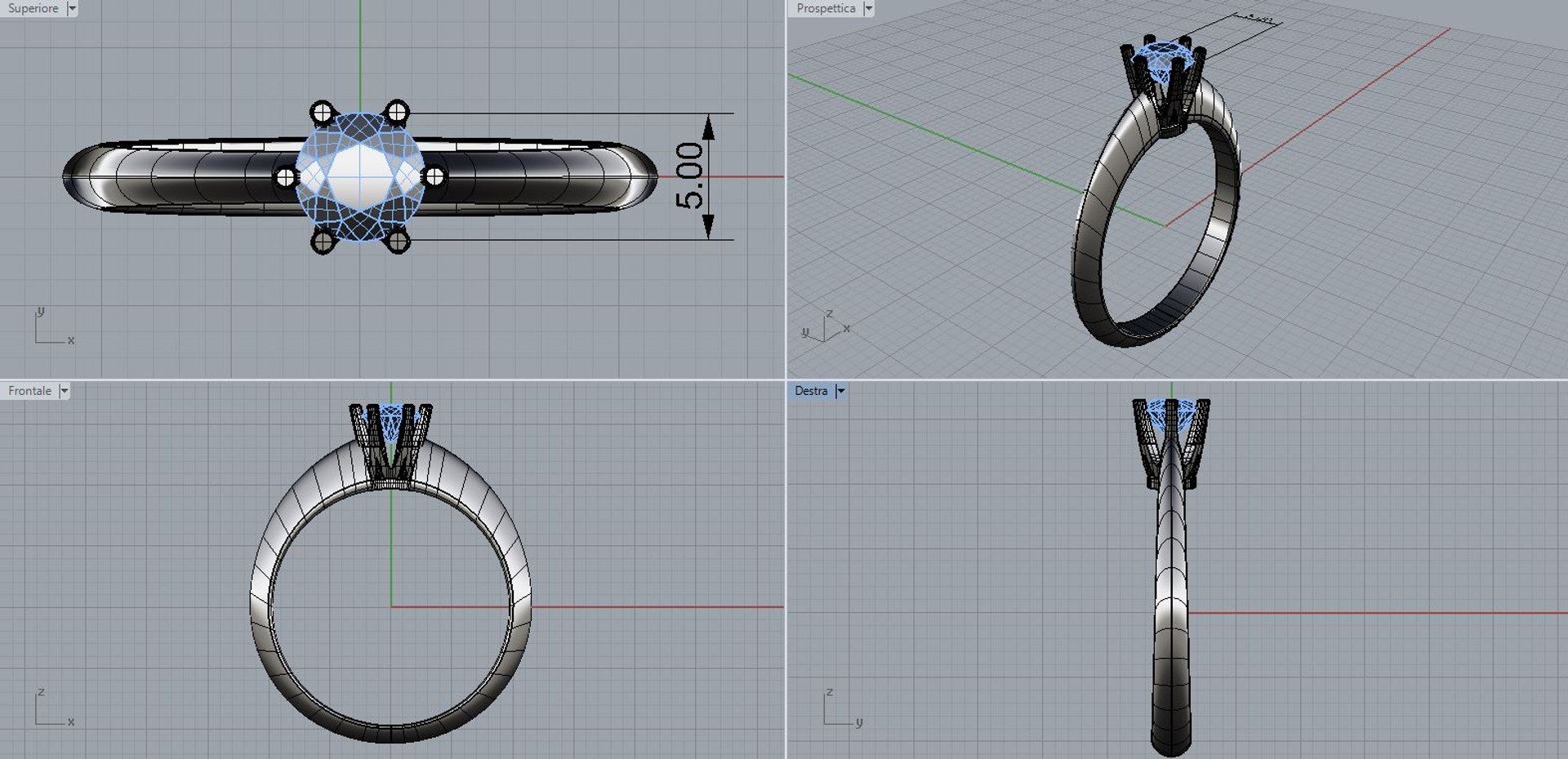 Engagement Simple Ring Diamond 3D Model - TurboSquid 1157278